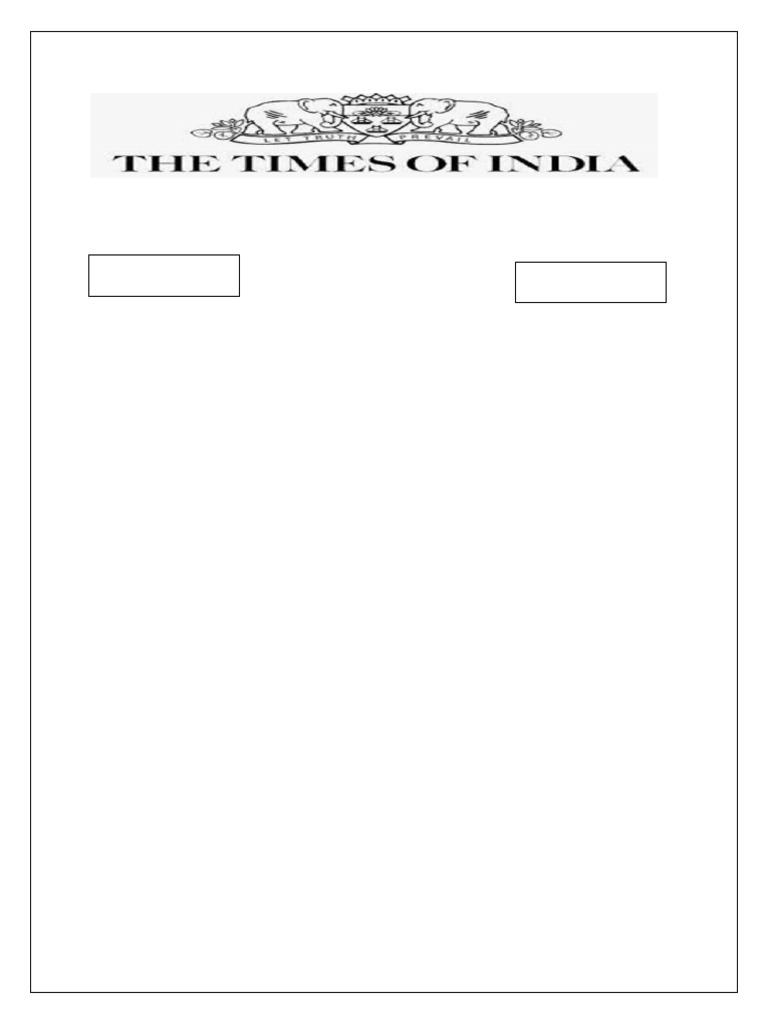 Times of India | PDF