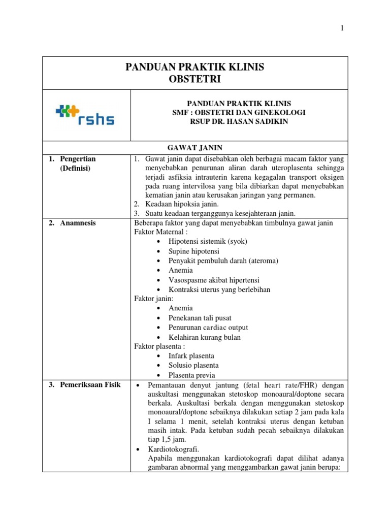 (PDF) PPK Standar Pelayanan Medis Obstetri-Ginekologi Revisi - Compress | PDF