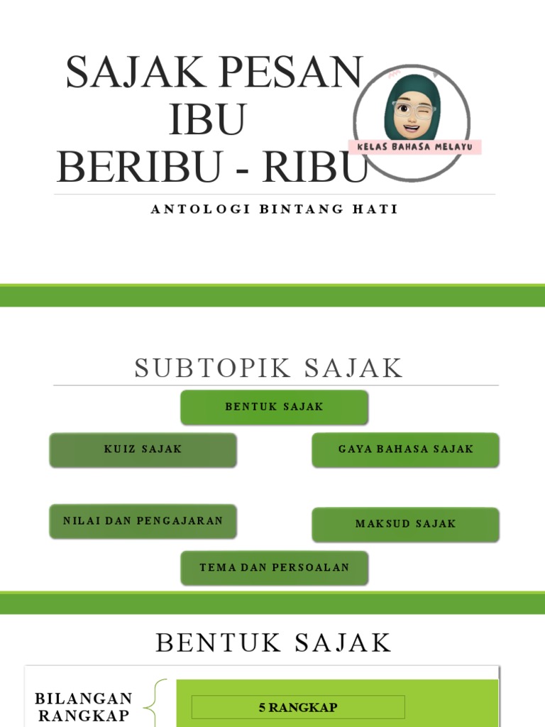 Sajak Pesan Ibu Beribu Ribu | PDF