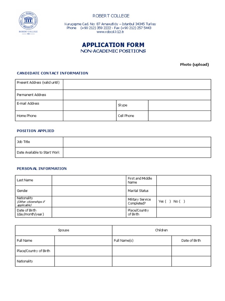 Application Formnon Academic Positions | PDF | Justice | Crime & Violence