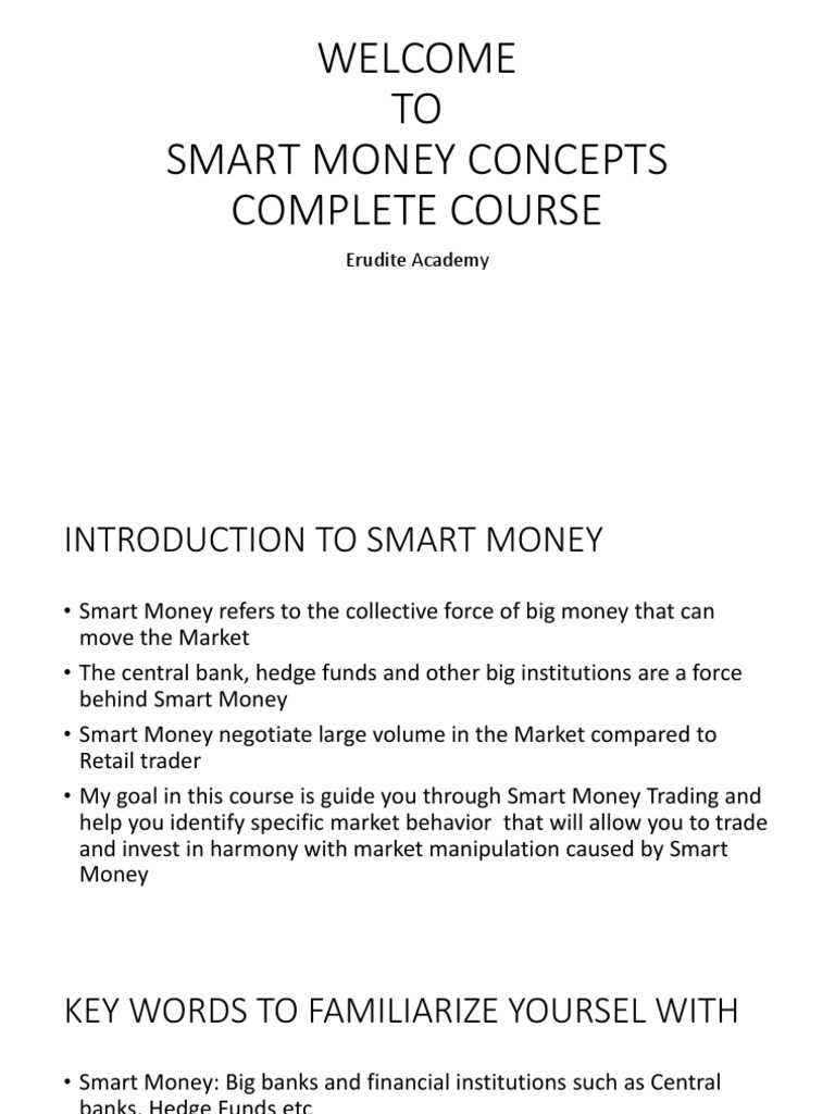 Smart Money Concepts Complete Course | PDF | Supply And Demand | Market ...