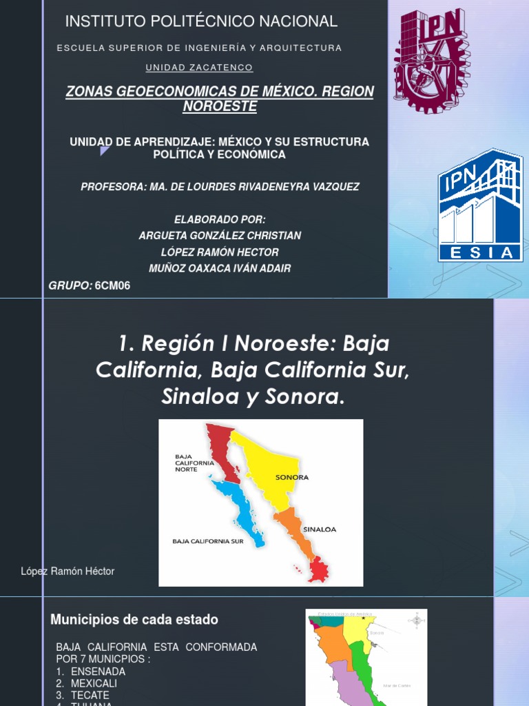 Región I Noroeste de México | PDF | Sonora