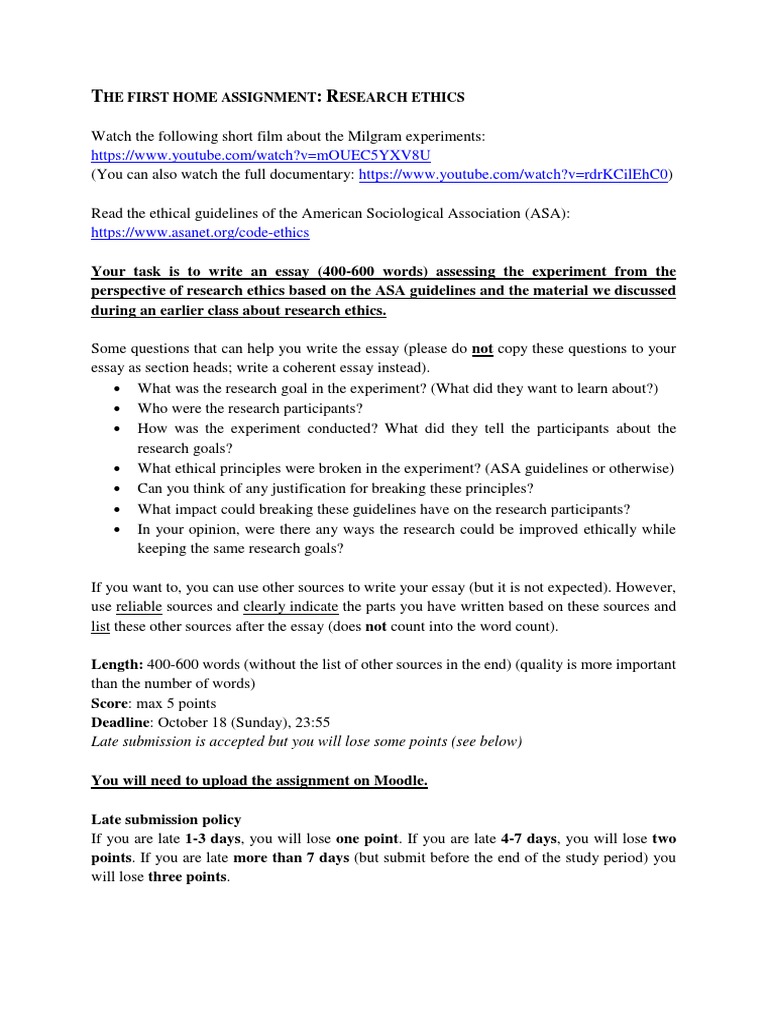 Sociology IA Home Assignments 1 - 2 | PDF | Essays | Science