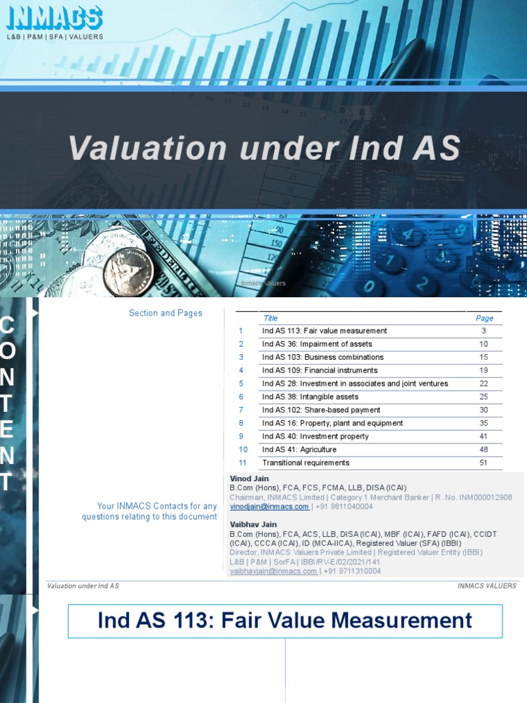Ind AS Valuation Guidelines Overview | PDF | Fair Value | Valuation ...