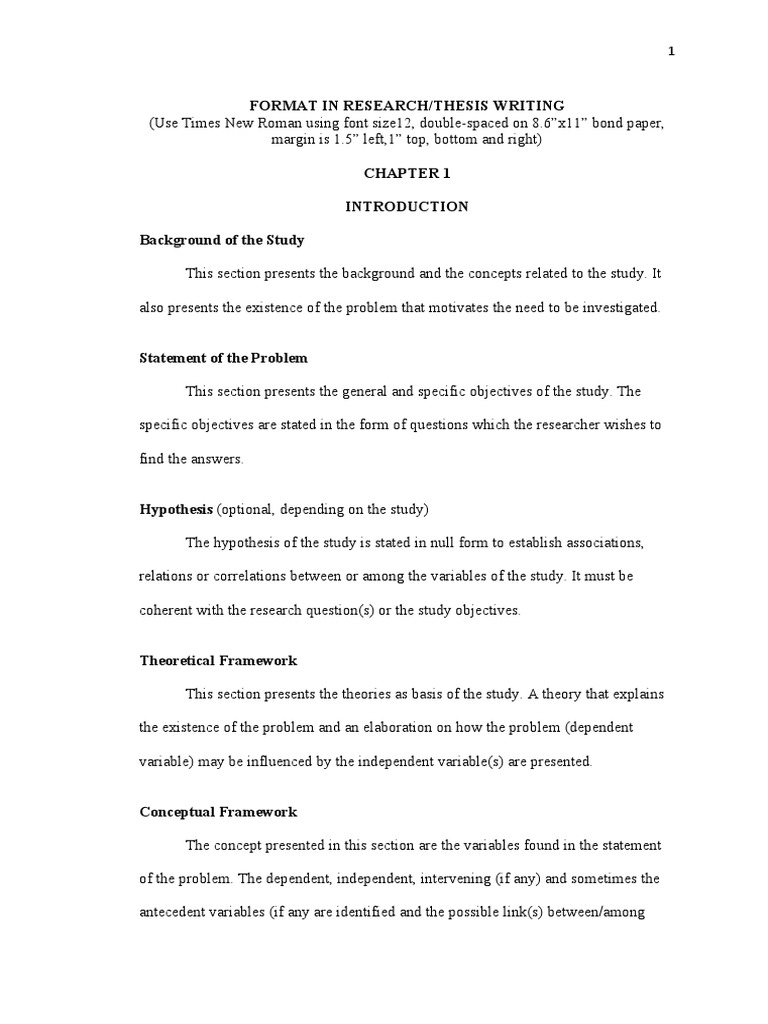 Thesis Format 1111 | PDF | Hypothesis | Statistics