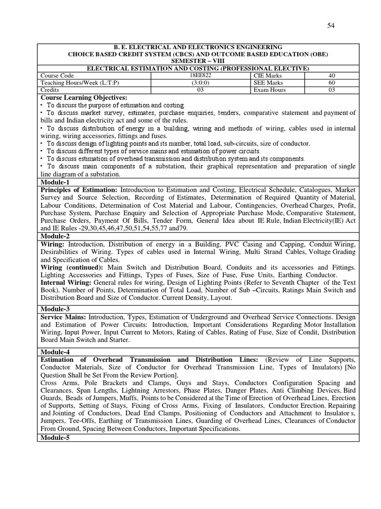 Ee&c Syllabus | PDF | Electrical Wiring | Electrical Substation Ee&c Syllabus | PDF | Electrical Wiring | Electrical Substation