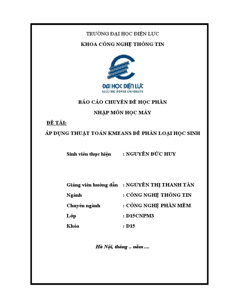 Nguyen Duc Huy Nhap Mon Hoc May | PDF