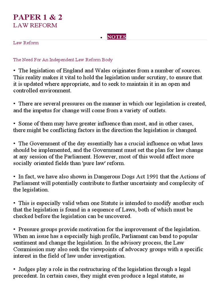Law Reform | PDF