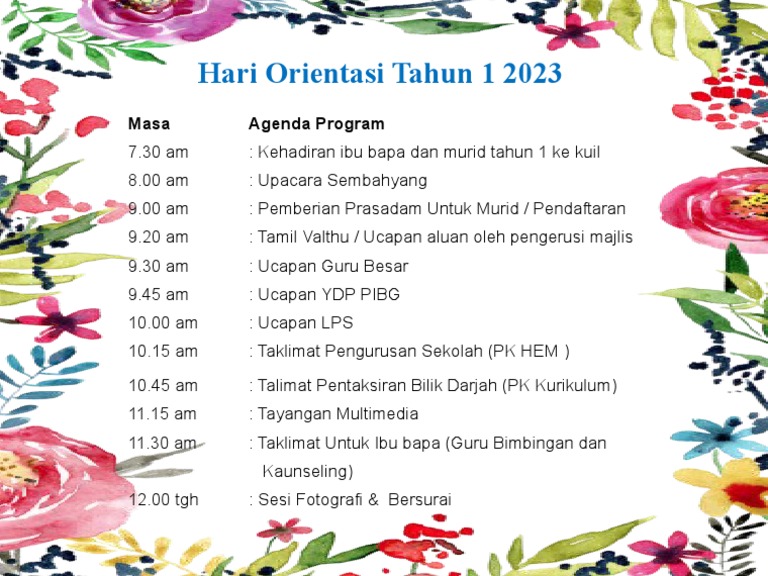 Aturcara Program Orientasi | PDF