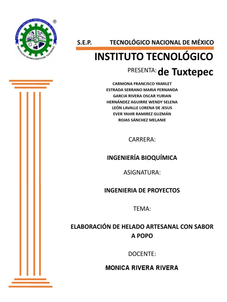Proyecto de Helado de Popo. | PDF