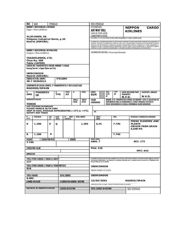 Air Waybill Resuelto | PDF