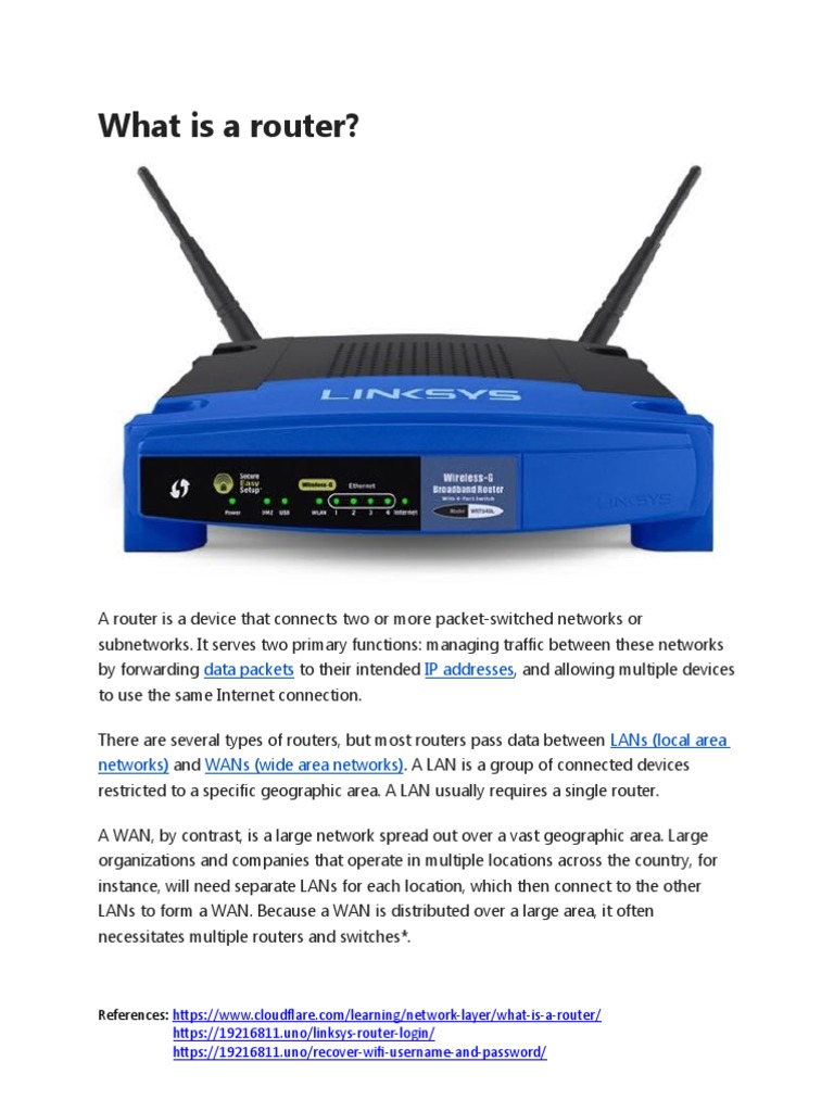 What Is A Router Pdf Computer Network Router Computing