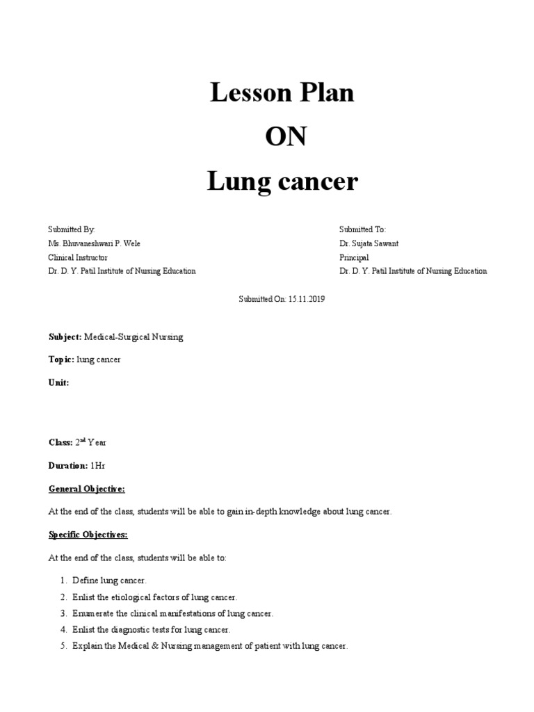 Lesson Plan Format | PDF