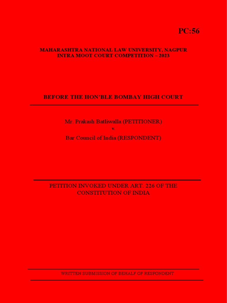 Memorial Respondent | PDF