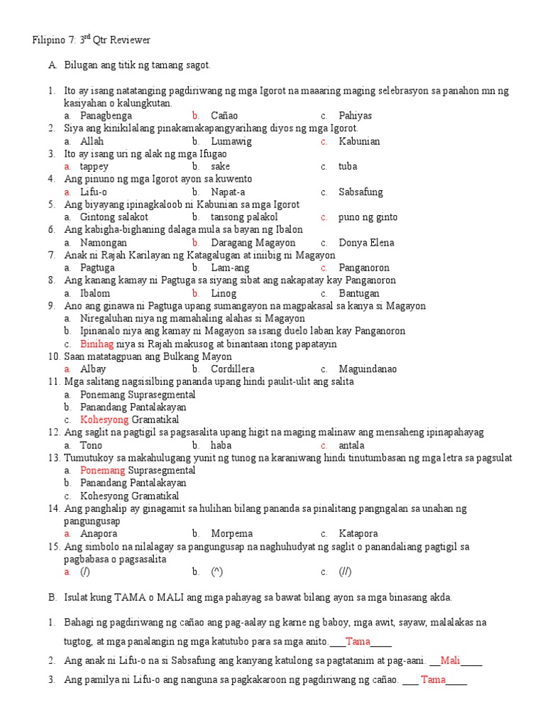 3rd Otr Reviewer | PDF