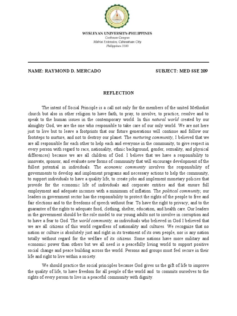 209 Reflection | PDF