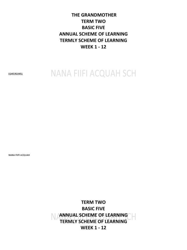 Grandmother Lesson Plan Term 2 Basic 5 | PDF | World Wide Web ...