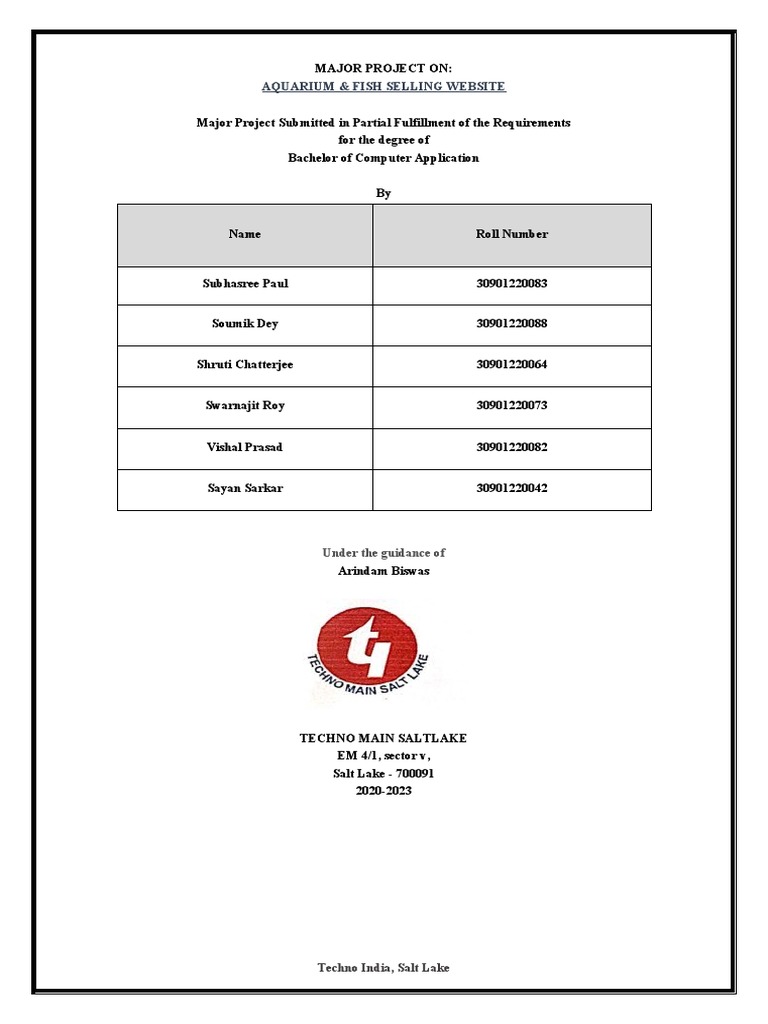 Major Project Documentation Pdf 