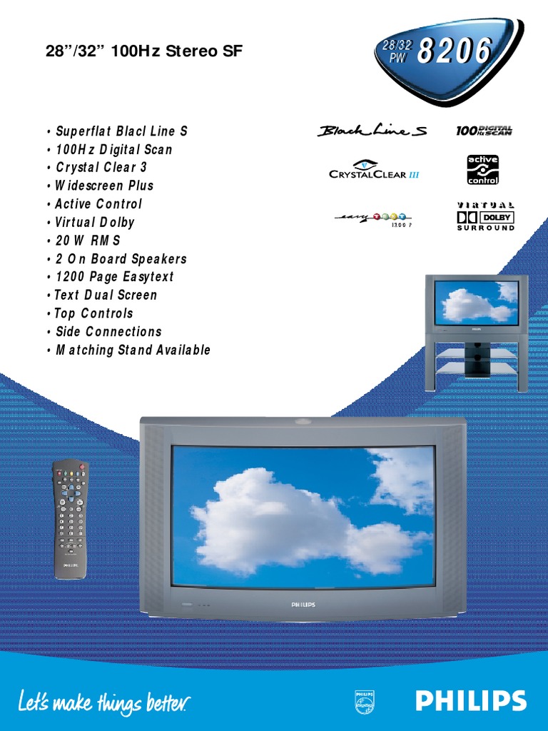 Philips 28pw8206 - 12r - Pss - Eng | PDF