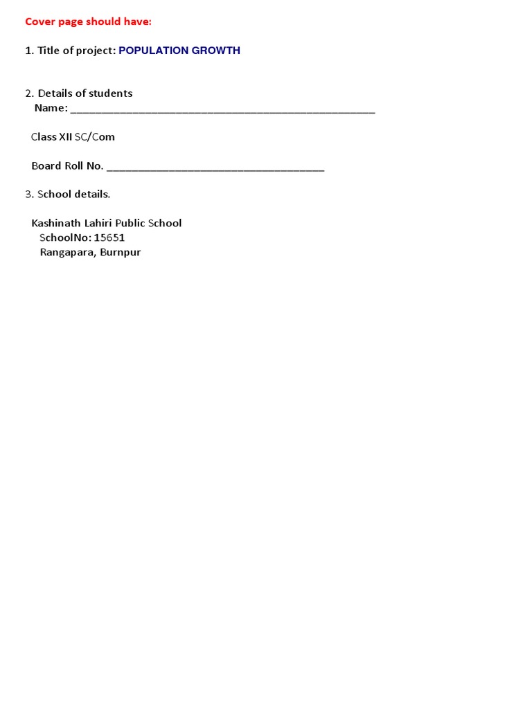Population Growth Project Report | PDF | Economic Growth | Population ...