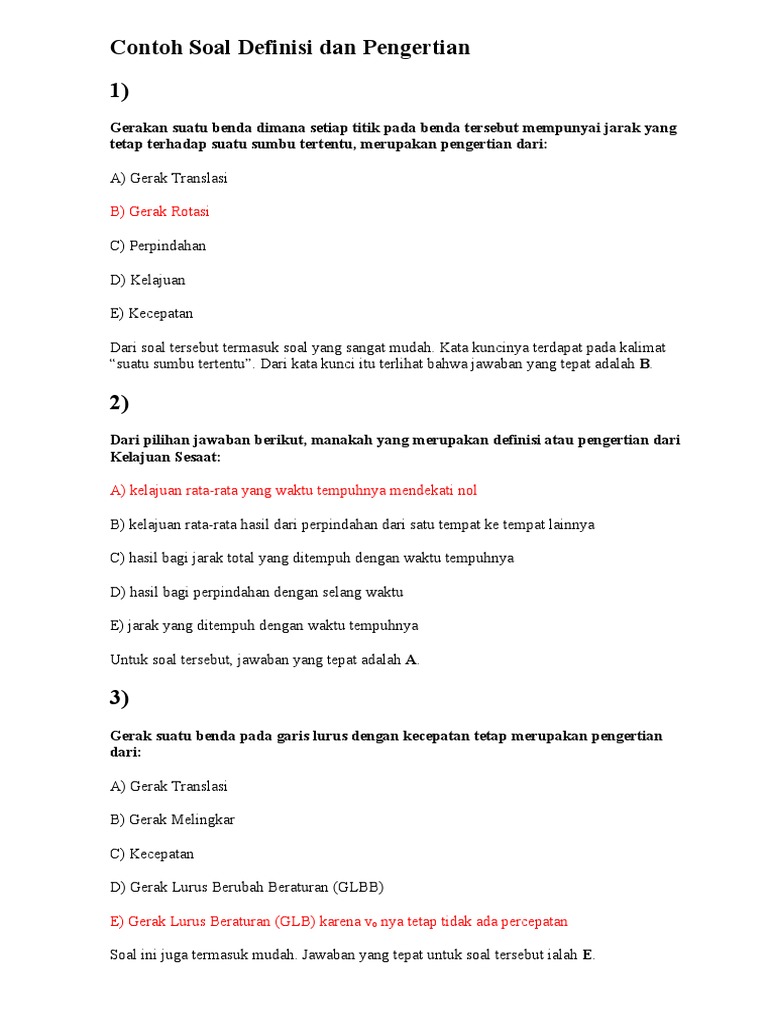 Soal Definisi dan Pengukuran Fisika | PDF | Sains & Matematika