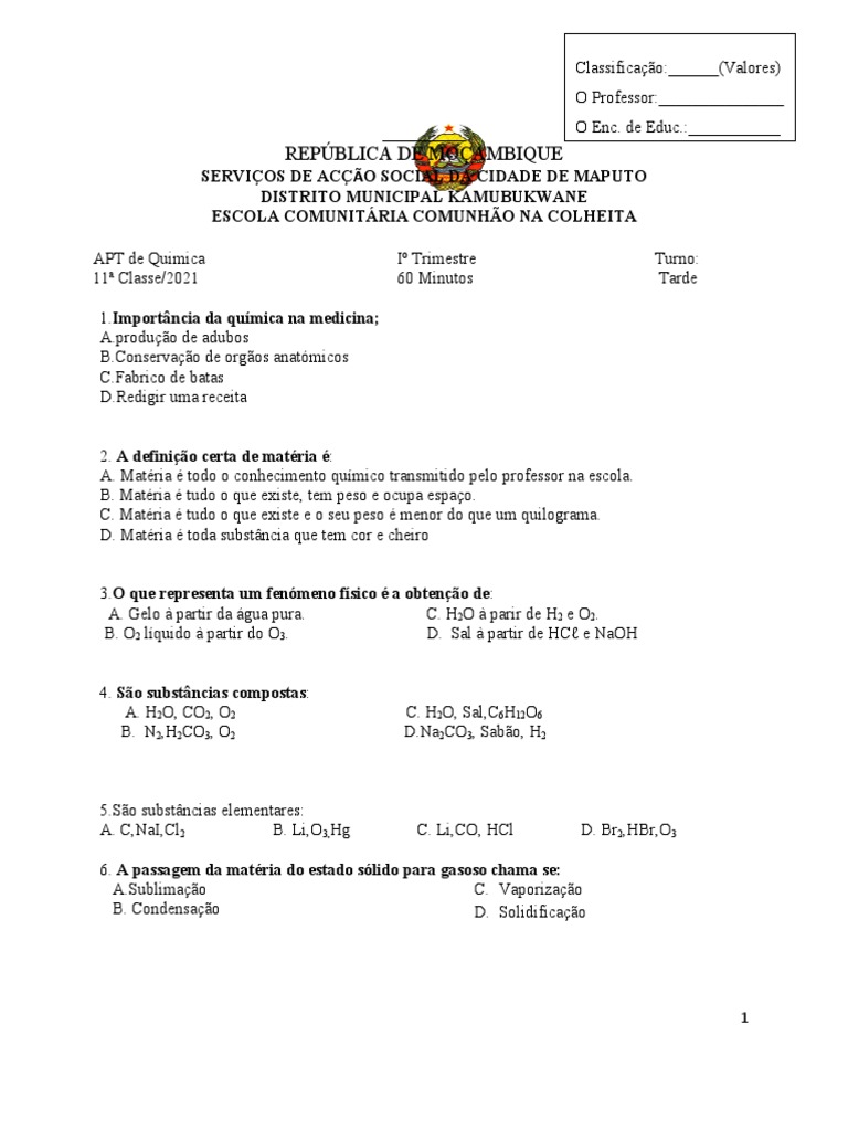 Quimica 11 V3 | PDF