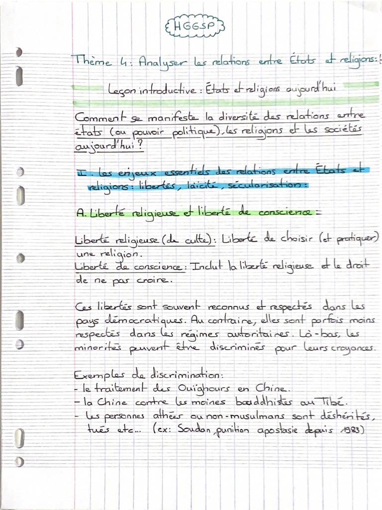 États et religions HGGSP première | PDF États et religions HGGSP première | PDF