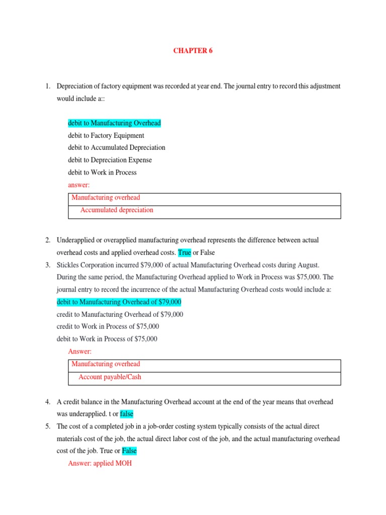 Chapter 6 Quizlet | PDF