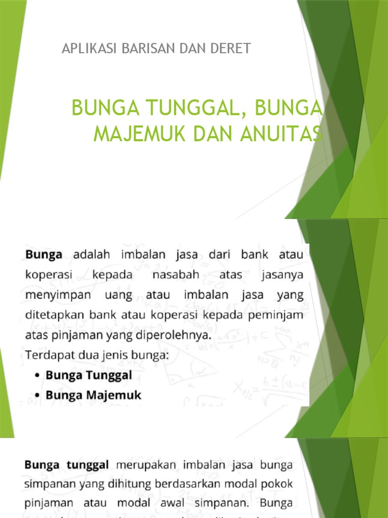 Bunga Tunggal, Bunga Majemuk Dan Anuitas | PDF