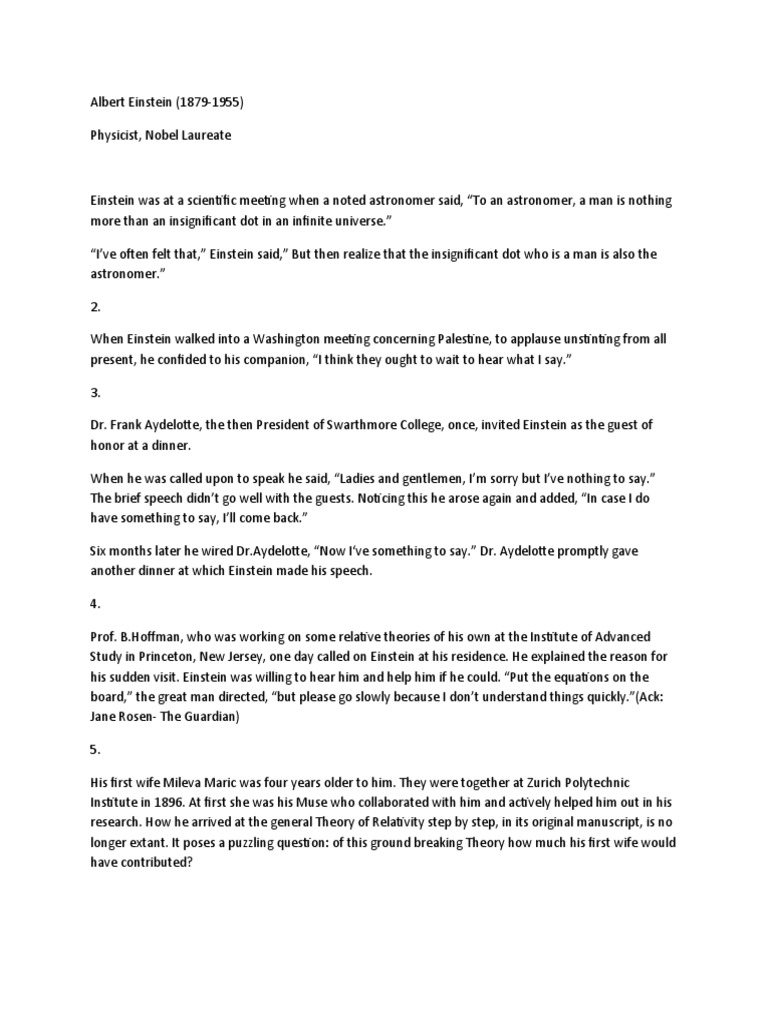 Anekdota | PDF | Albert Einstein | Theoretical Physics