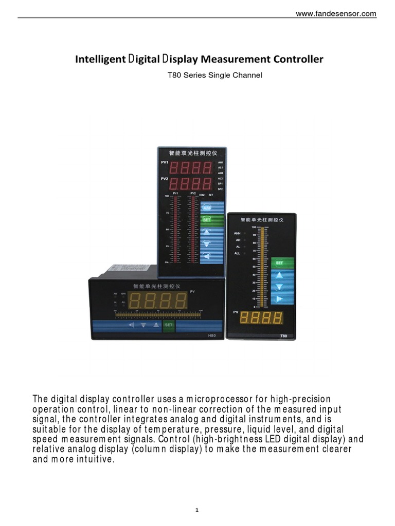 T80 Digital Display Controller Guide | PDF