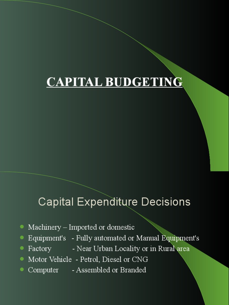 Capital Budgeting | PDF