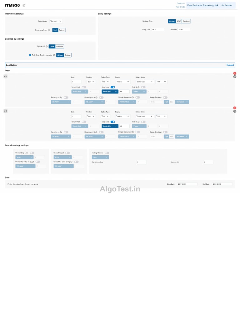 Algotest Strategy ITM930 bcpq0j3 | PDF