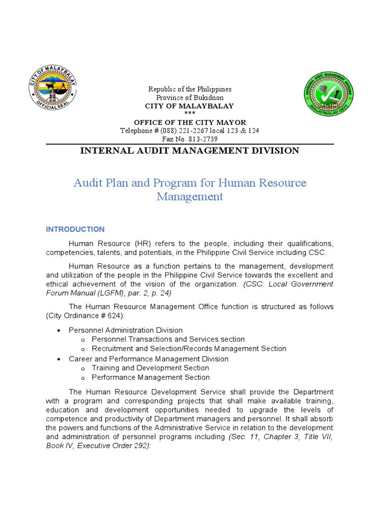 HR Audit Plan 7.17.20 | PDF | Internal Control | Human Resources