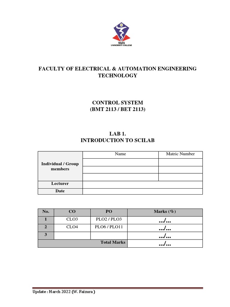Lab1 Introduction To Scilab Upload Pdf