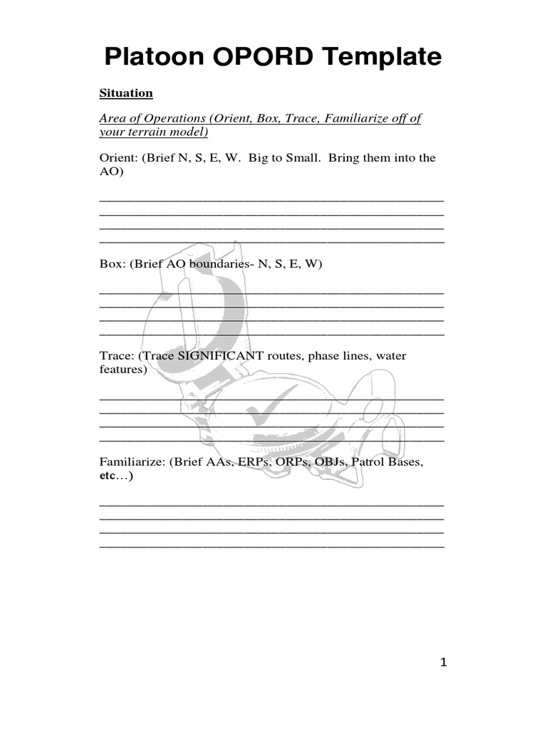OPORD Template | PDF