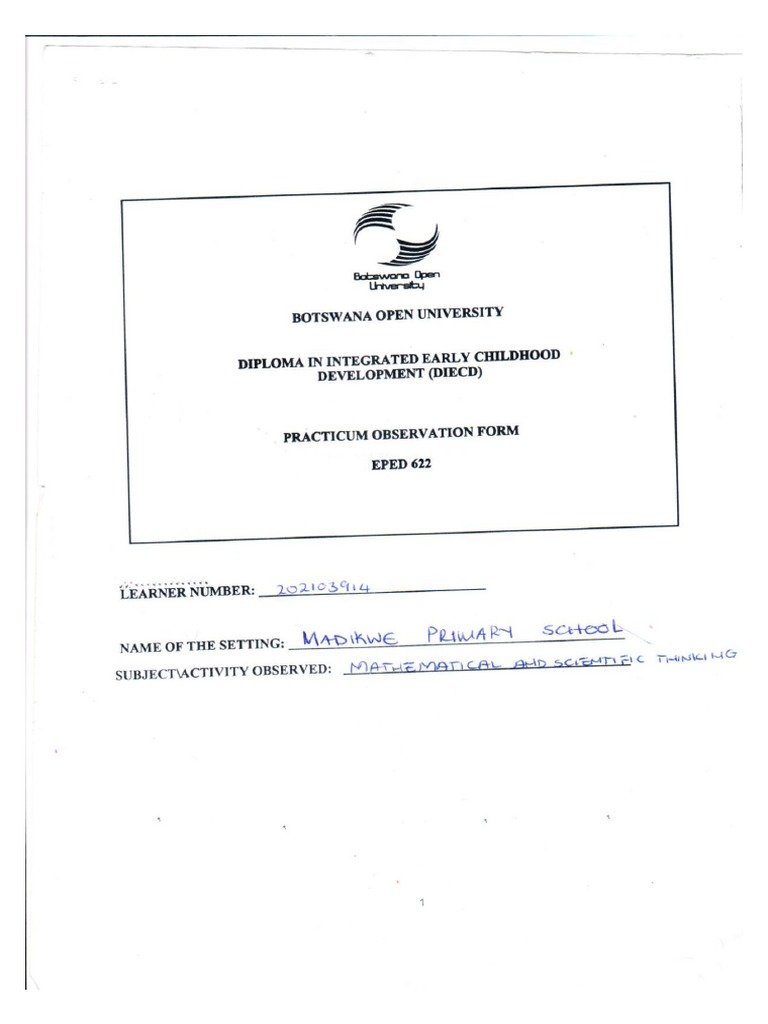 Practicum Form3 | PDF