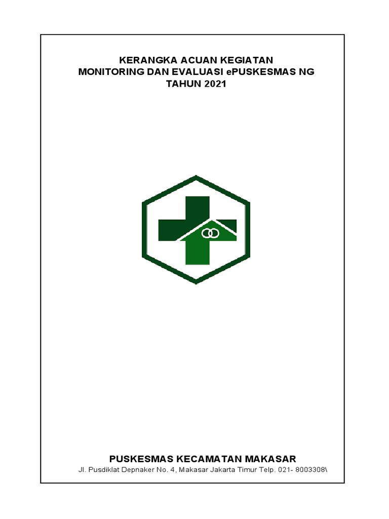 KAK MONITORING DAN EVALUASI ePUSKESMASNG | PDF