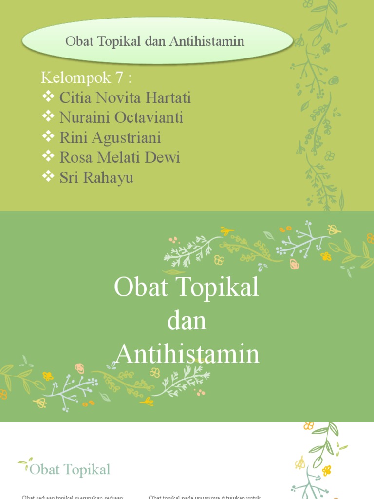 Obat Topikal Dan Antihistamin 2 | PDF