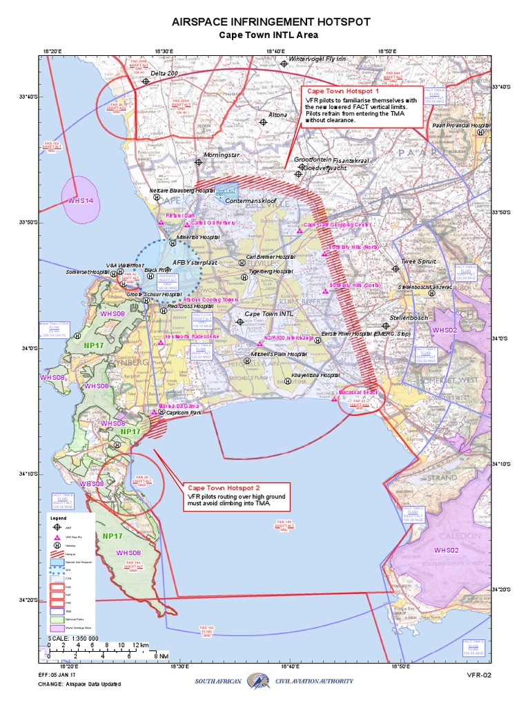 Airspace Infringement Hotspot 02 - Cape Town INTL Area 20170105 | PDF | Cape Town | Aerospace