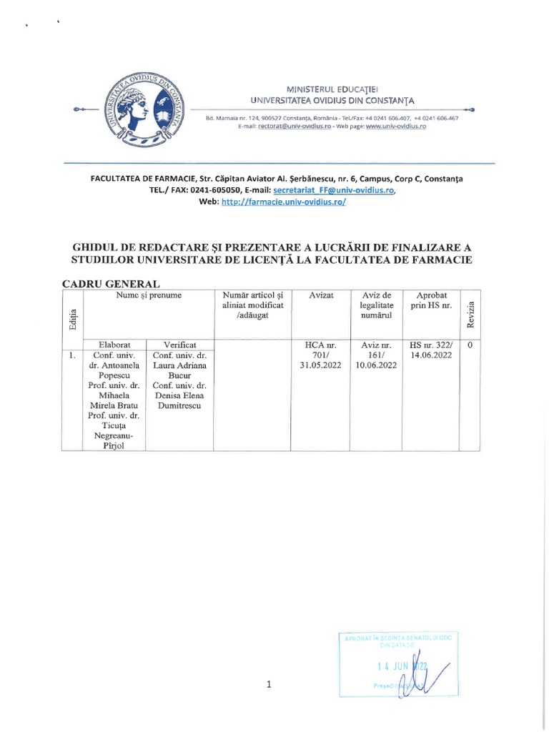 Ghid de Redactare Licenta 2022 | PDF