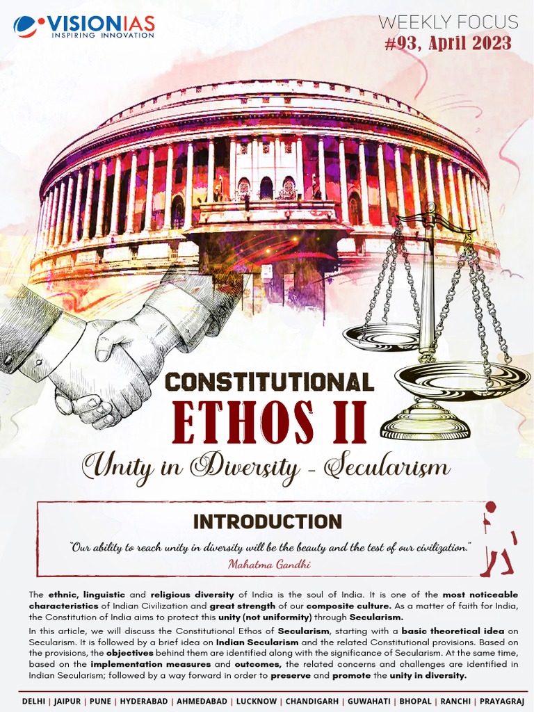 69cf8 Constitutional Ethos II Unity in Diversity Secularism | PDF ...