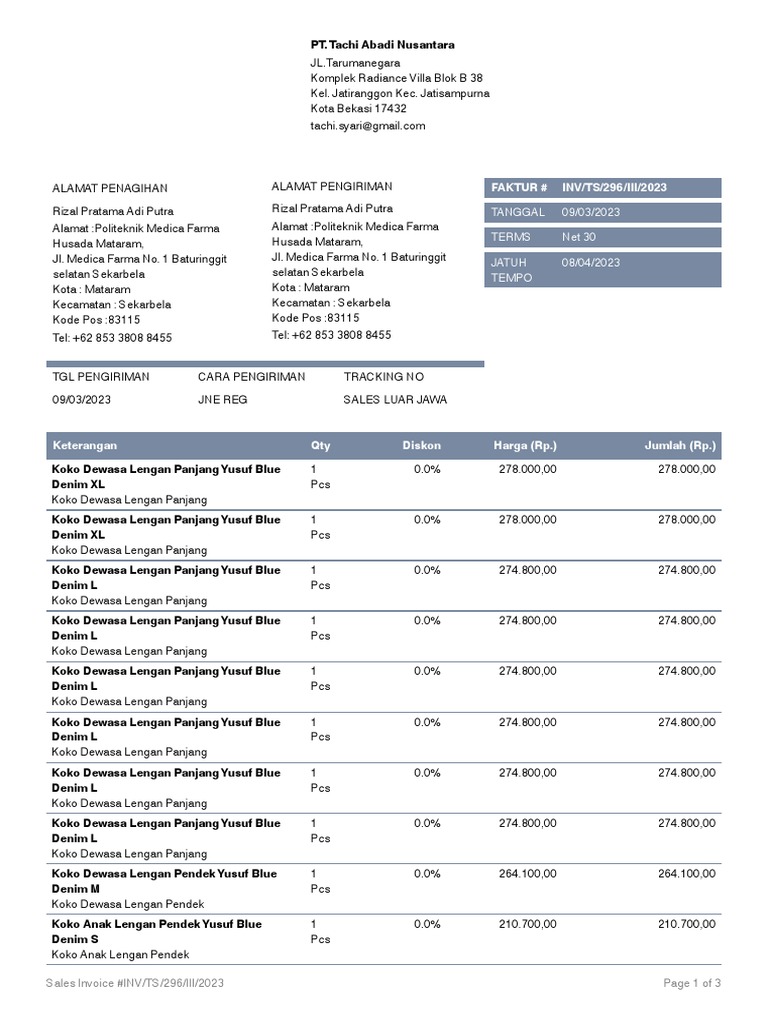 S Invoice-INVTS | PDF
