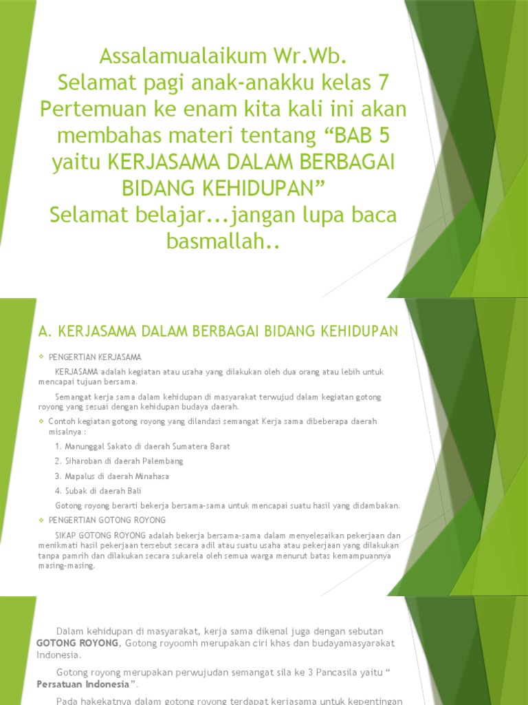 Powerpoint Bab 5 PKN KLS 7 Part 1 | PDF
