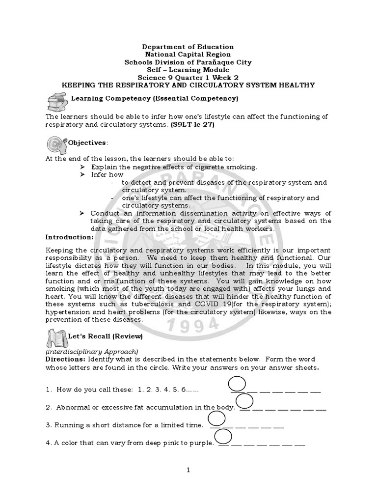 Science G9 Q1 W2 MOD | PDF