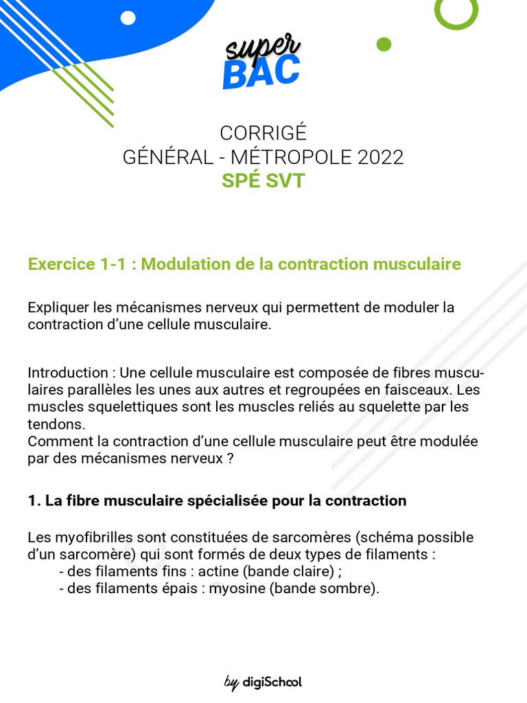 Bac General Corrige Spe SVT Metropole 1 | PDF