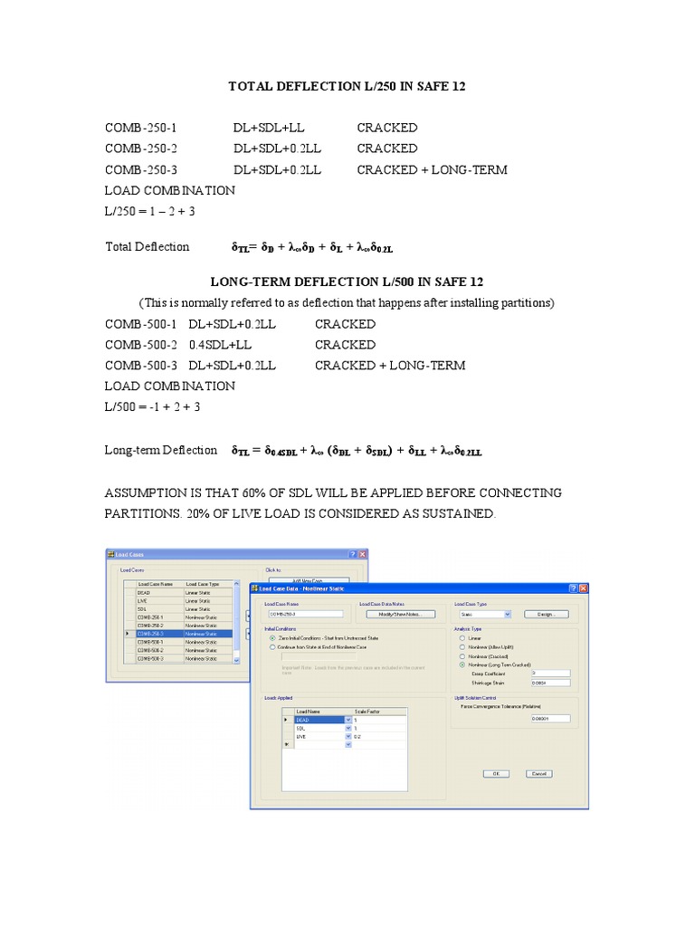Deflection in SAFE | PDF | Science & Mathematics