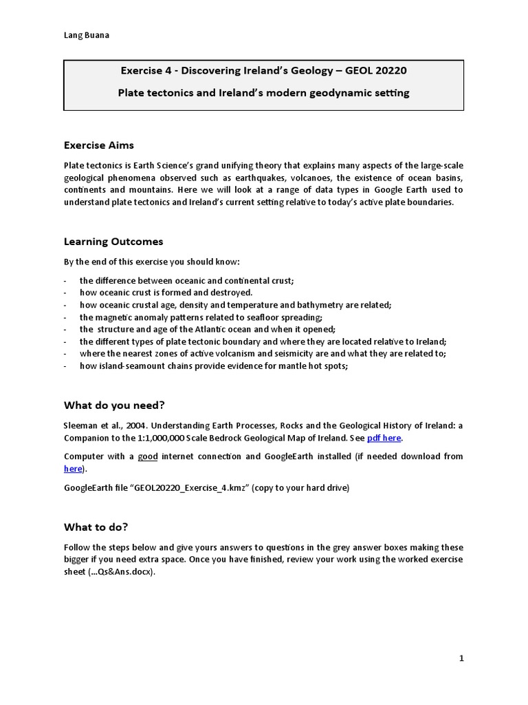 Understanding Ireland's Geological Setting Through Plate Tectonics ...