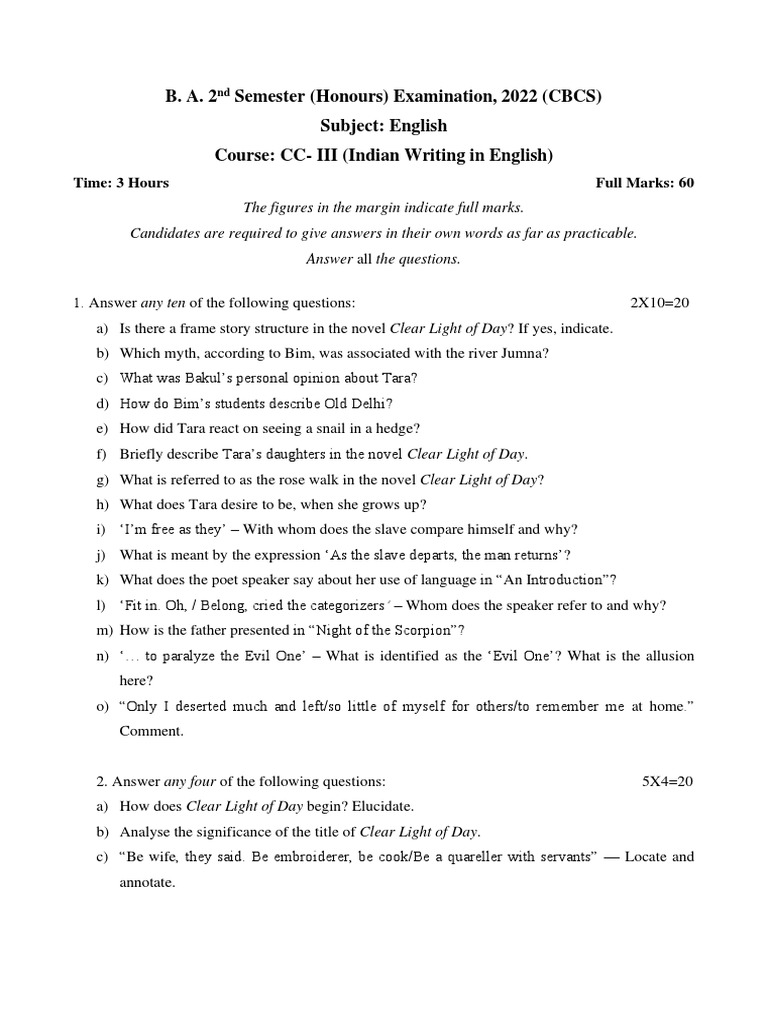 Sem II - ENGH - CC3-min | PDF