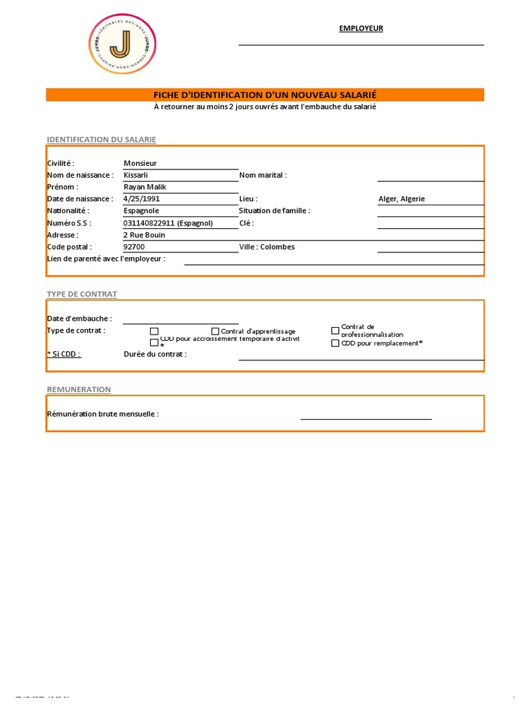 Fiche Identification JUMBO | PDF
